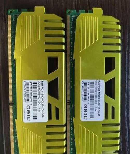Оперативная память: Geil EVO corsa DDR3 16GB (2 пл
