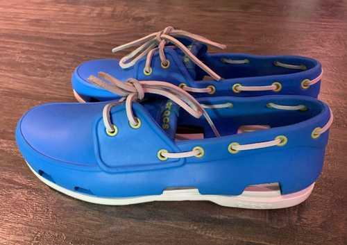 Мужские черные топсайдеры crocs Men's Classic Boat