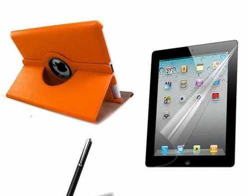 Чехол Rotary + пленка + стилус iPad 2 и New iPad 3