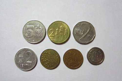 Монеты зарубежных стран, набор из 10 шт