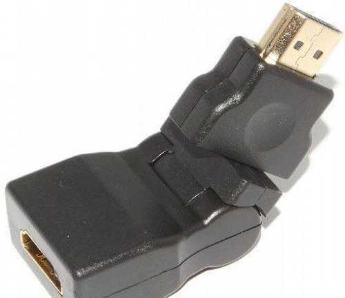 Переходник поворотный hdmi "f" - hdmi "m", 360