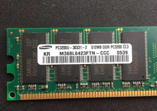 Оперативная память samsung DDR400X512