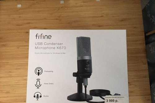 Микрофон студийный fifine k670