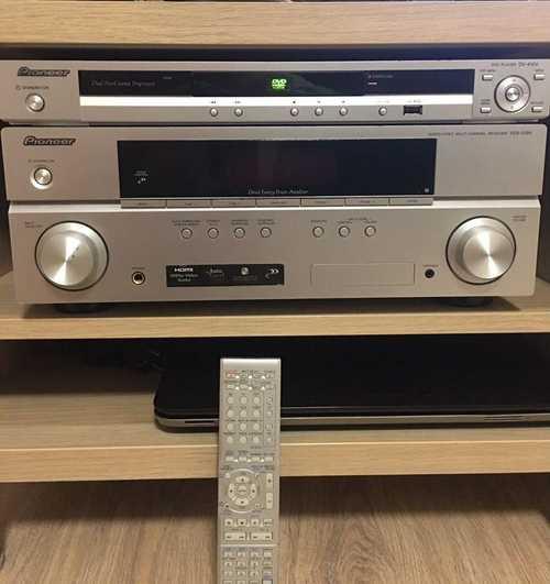 Комплект Pioneer: акустика 5.0, ресивер и DVD плее