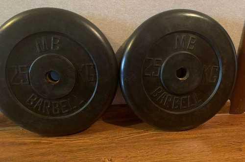 Блины MB Barbell 25 кг 31мм