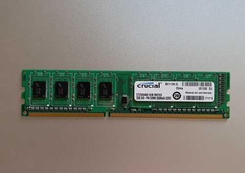 Оперативная память Crucial 2GB 240 - PIN dimm 256M