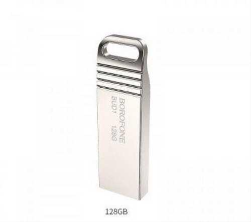 Флешка USB 128Gb Borofone BUD1 металл