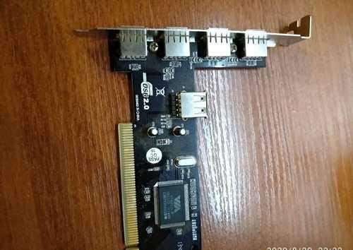 USB PCI-E на 4 порта +1 внутренний