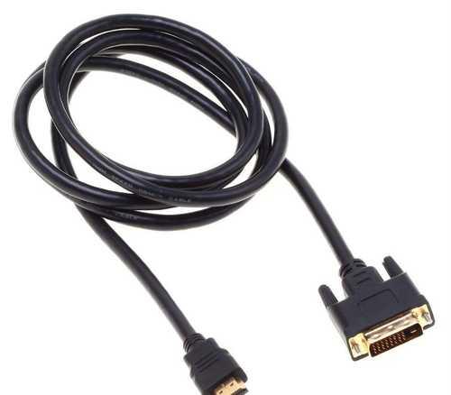 Кабель аудио-видео hdmi- DVI, 1.8м, gold черный