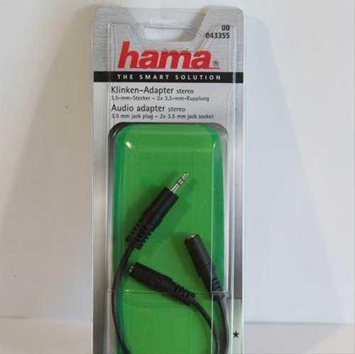 Разветвитель (переходник) Hama 3,5 jack с 1 на 2