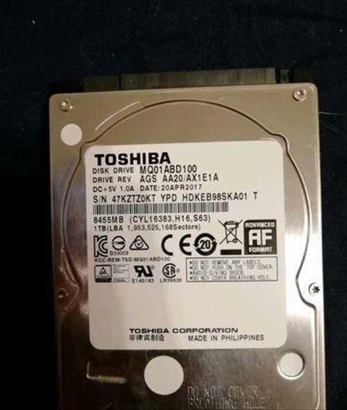 Toshiba MQ01ABD100 1тб жёсткий диск