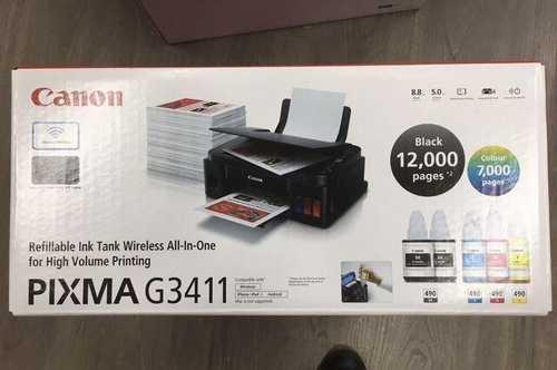 Принтер canon pixma g3411 не пропечатывает центр