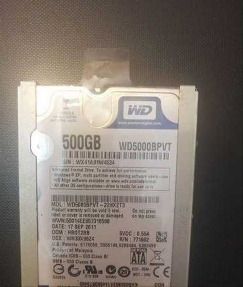 WD Scorpio Blue 500 гб