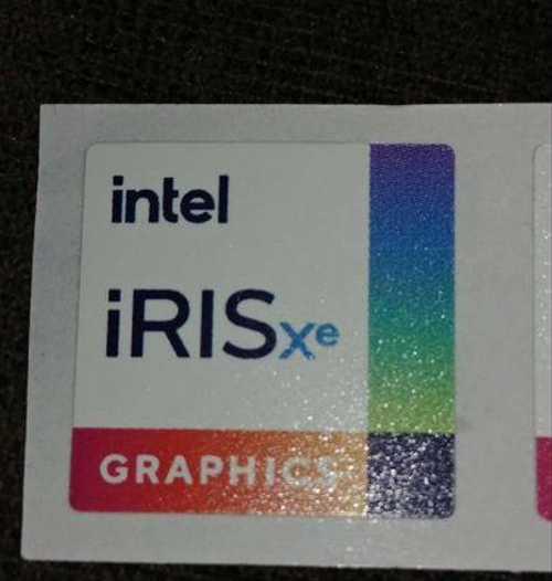 Наклейка Intel iris xe graphics 18x18mm