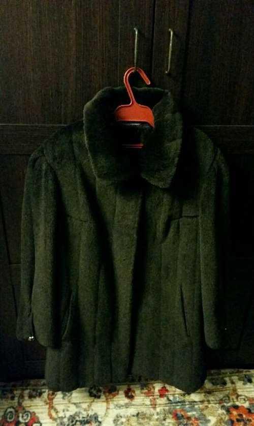 Зимнее пальто альпака шерсть