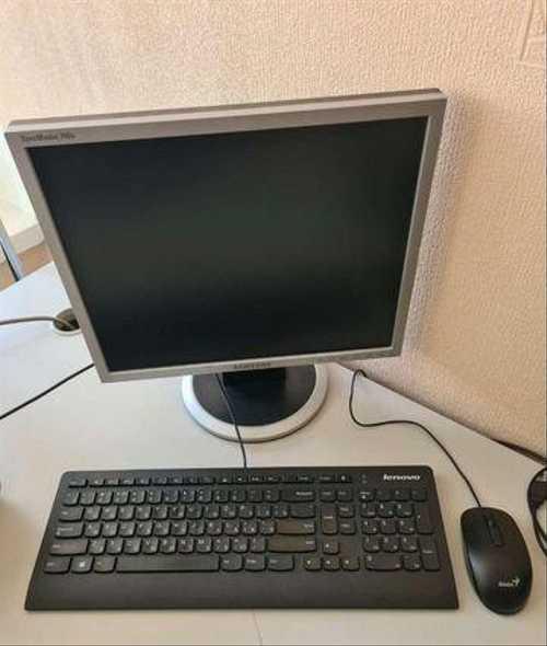 Системный блок + монитор, клавиатура и мышь