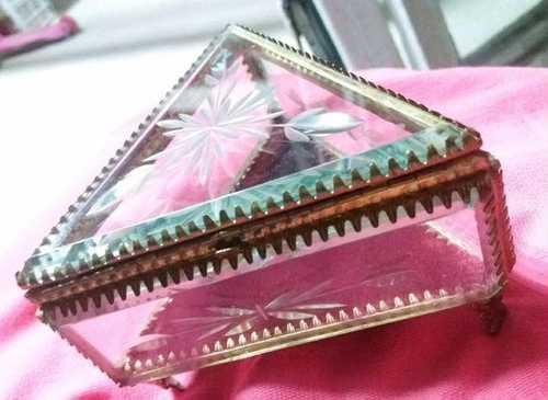 Шкатулка стеклянная СССР