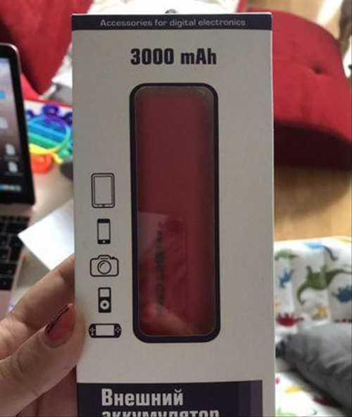 Внешний аккумулятор power bank Red line 3000