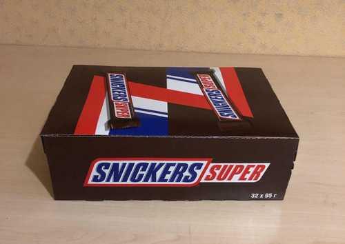 Snickers Super коробка (упаковка 32шт) сникерс