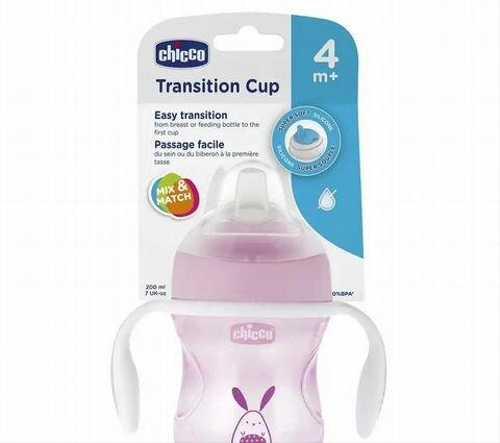Поильник Transition Cup Chicco (200ml) (розовый)