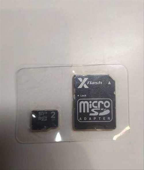 Xflash microSD 2Gb + SD adapter