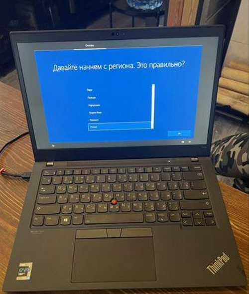 Ноутбук Thinkpad T14s G2 i5 1135G7 8Gb 256gb ssd w