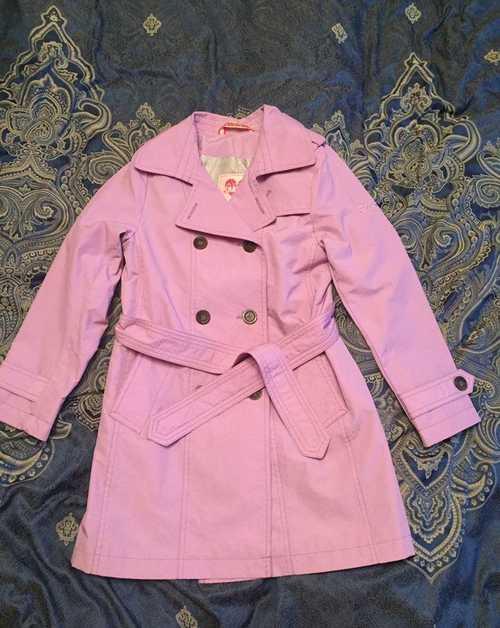 Плащ (тренчкот) на девочку р. 134, идеал. сост