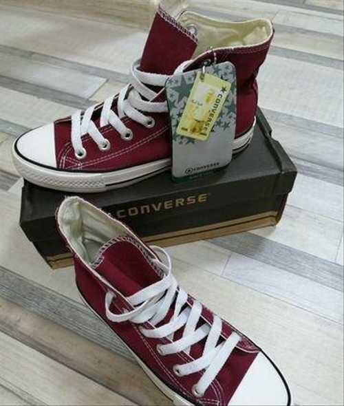 Кеды converse ALL star Hi Dark Red