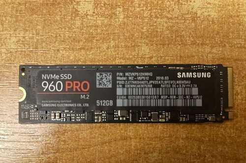 SSD Samsung M.2 NVMe PCIe 960 PRO 512 GB