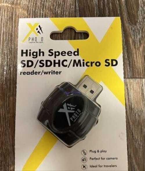 Картридер Xit SD/sdhc MicroSD Card Reader/Writer