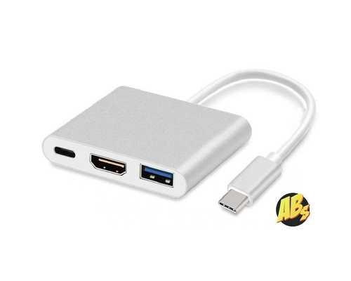 Переходник с USB C на hdmi, USB и USB-C MacBook