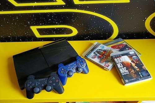 Sony playstation 3 PS3 super slim 500гб с коробкой