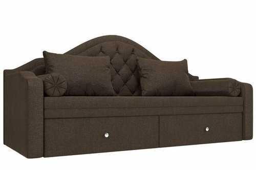 Прямой диван софа Сойер, Рогожка, модель 100584