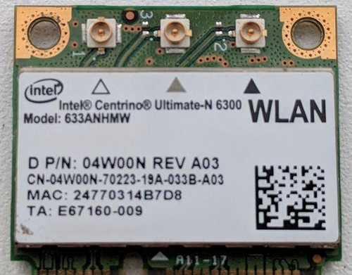 WiFi Intel Centrino Ultimate-N 6300