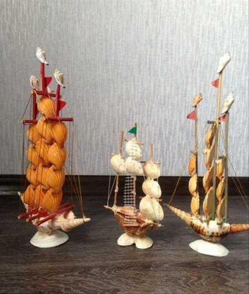 Кораблики из ракушек