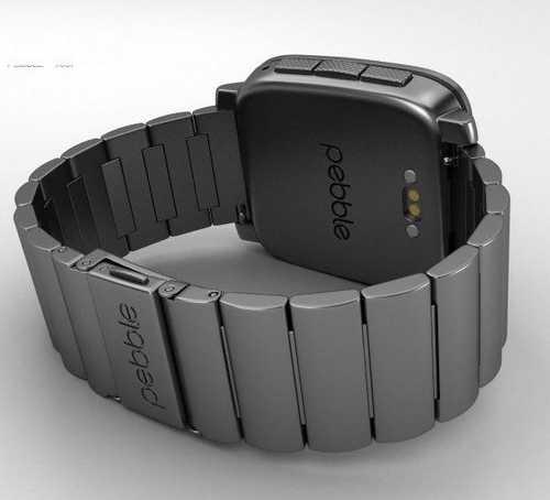 Браслет Pebble Time Steel Black или Silver 22 mm о