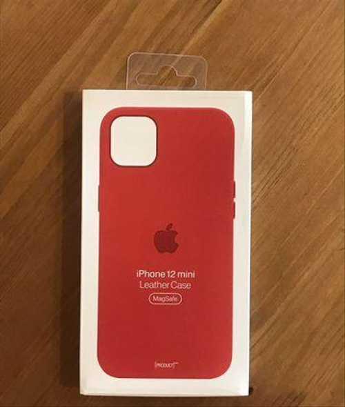Кожаный Чехол MagSafe Для iPhone 12 mini Красный