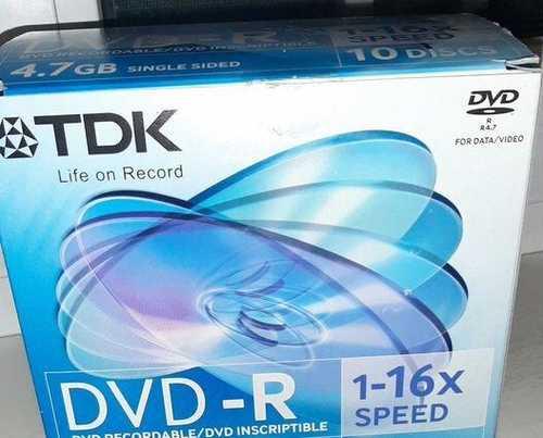 Диски DVD-R TDK в коробке
