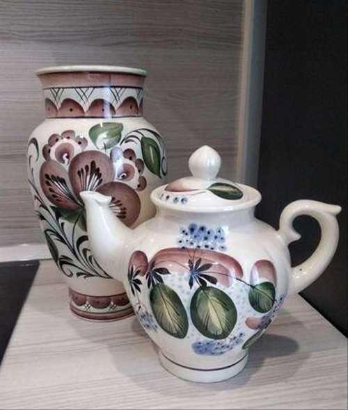 Керамика СССР ваза для цветов и кувшин