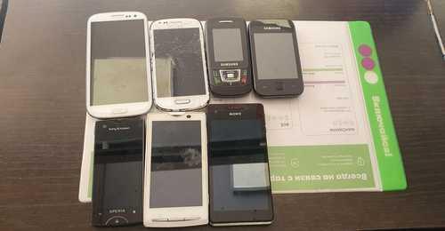 Разбор телефонов Samsung Sony Ericsson