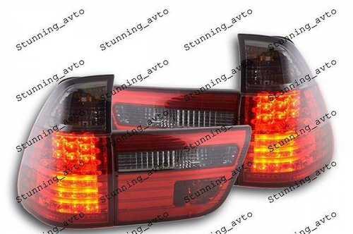 Фонари задние BMW X5 E53 1998-2004 крас-тонир. LED