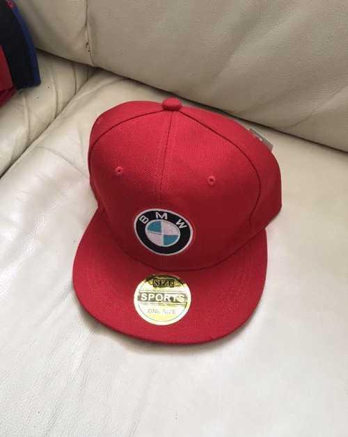Бейсболка кепка BMW snapback красная бмв
