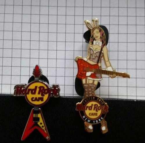 Hard Rock Cafe pin значки девушка и гитара