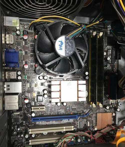 LGA 775 asus P5QL+E8400+4Gb