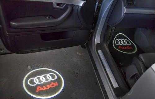 3D LED эмблемы в двери Audi