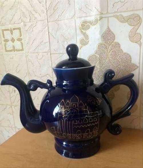 Чайник синий кобальт "Новгород"