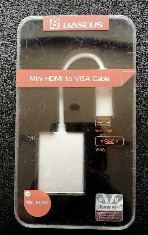 Переходник/конвертер mini hdmi в VGA