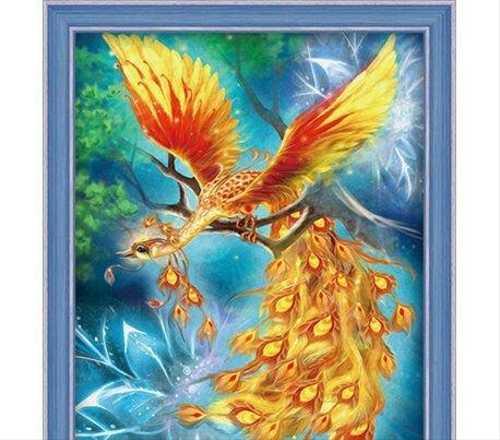 Картина стразами "Жар-птица" (41 цвет), 40х50 см
