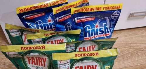 Finish 65шт - 3уп. Fairy 24шт - 5 уп