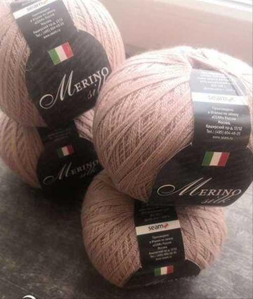 Итальянская пряжа Сеам Merino Silk